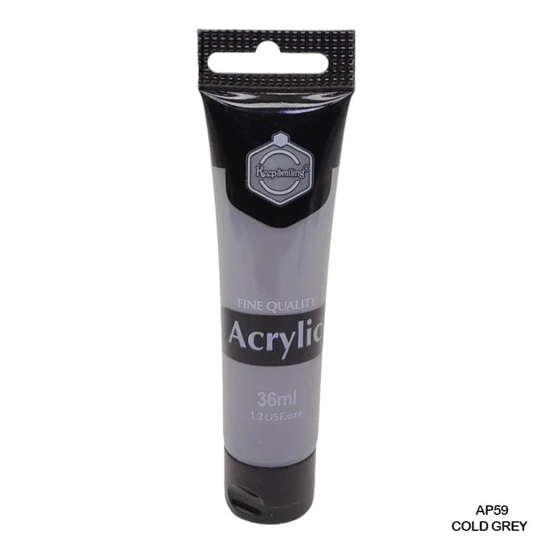 Cold Grey Acrylic Paint - 36ml Tube - Neutral Tone – Inkarto