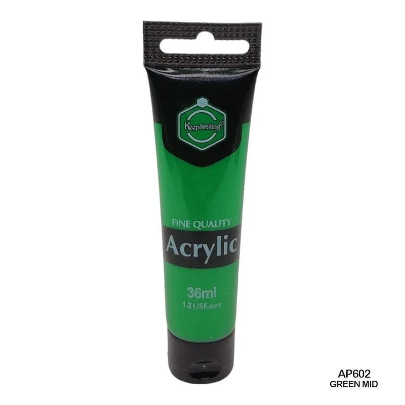 36Ml Green Mid Acrylic Paint Code Ap602 – Inkarto