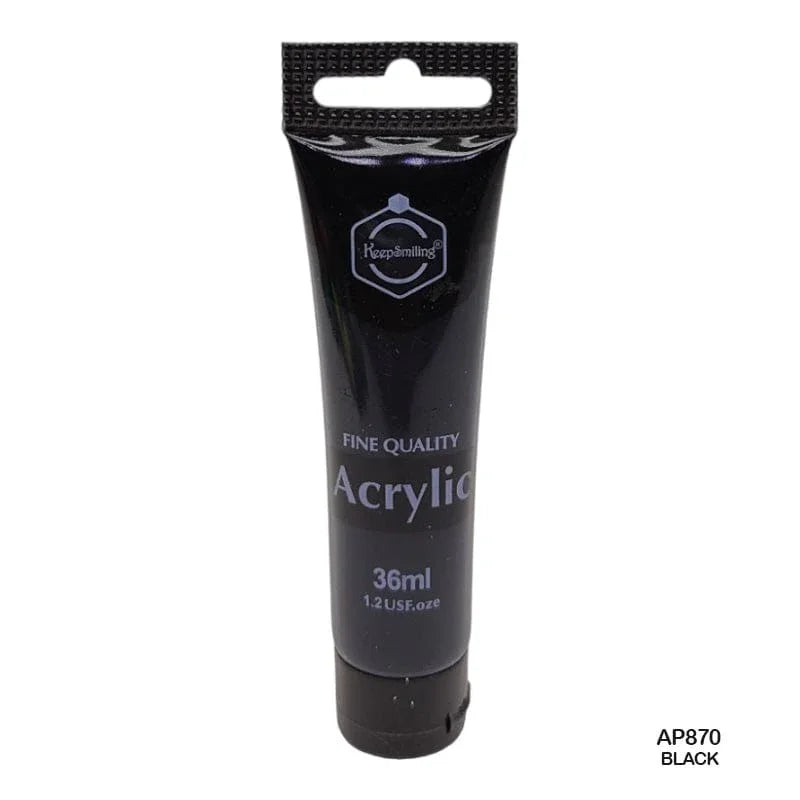 36Ml Black Acrylic Paint Code Ap870 – Inkarto