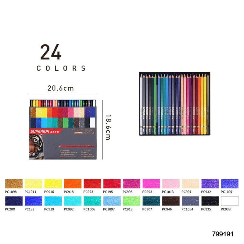 Superior Artist Colour Pencil 24 Colour Code 799191 – Inkarto