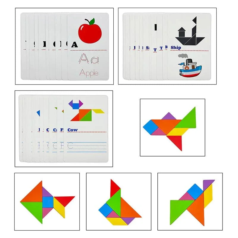 Wt Tangram Letters Writing Card In – Inkarto