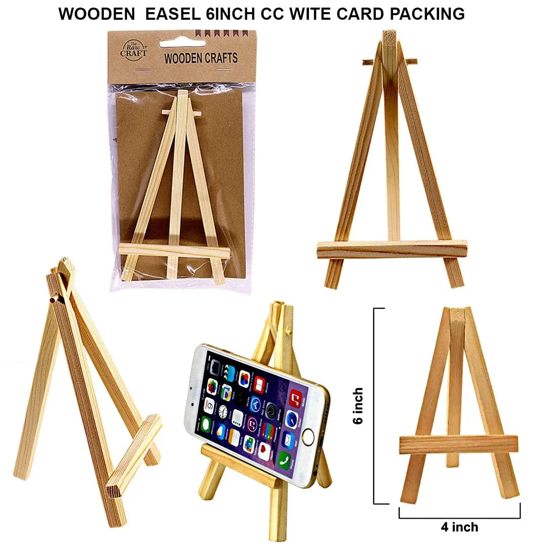 Wooden easel 6inch cc with card packing – Inkarto