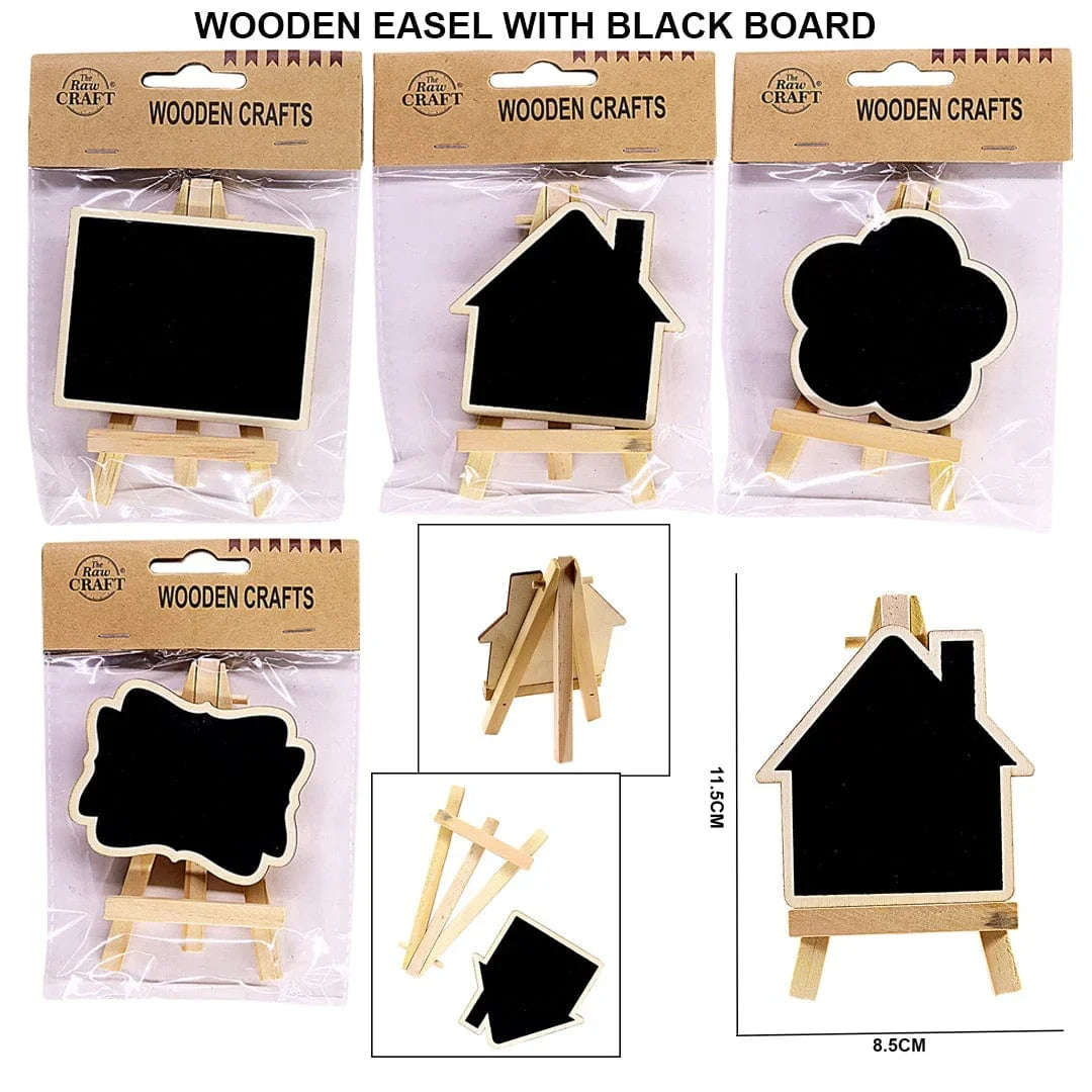 Wooden easel with black board – Inkarto