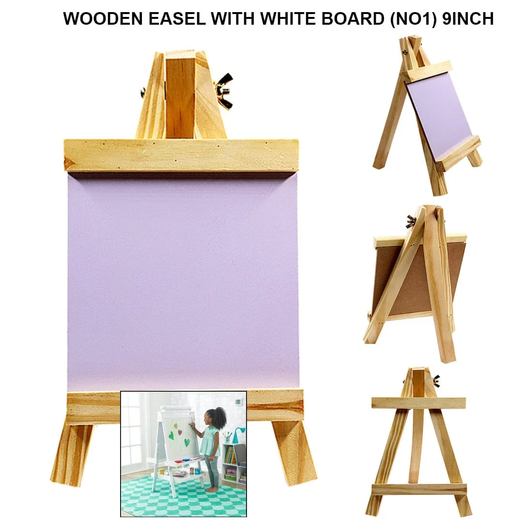 Wooden Easel With White Board 9Inches – Inkarto