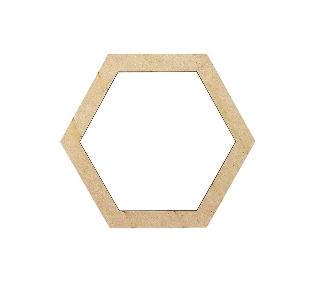 Mdf Craft Hexagon Ring 3Inch X 1/2Inch Mcrhe3 (Pack Of 10)
