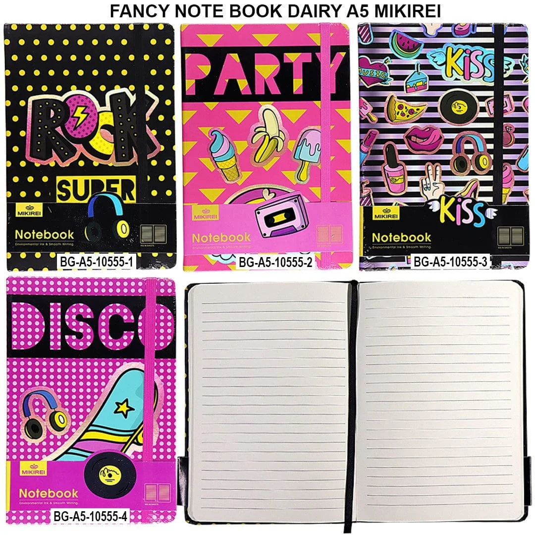 Fancy A5 Journal Diary: Ruled, Undated, 100 Sheets – Inkarto
