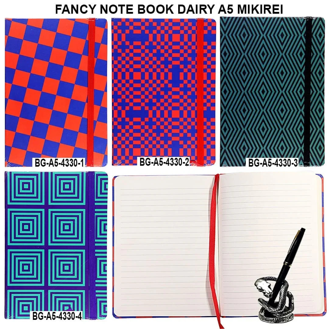 Fancy A5 Journal Diary: Ruled, Undated, 100 Sheets
