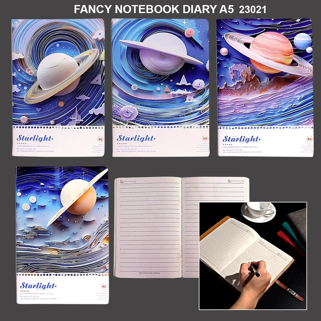Fancy A5 Journal Diary: Ruled, Undated, 100 Sheets – Inkarto