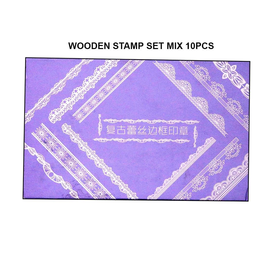 Wooden Stamp Set Mix 10Pcs – Inkarto