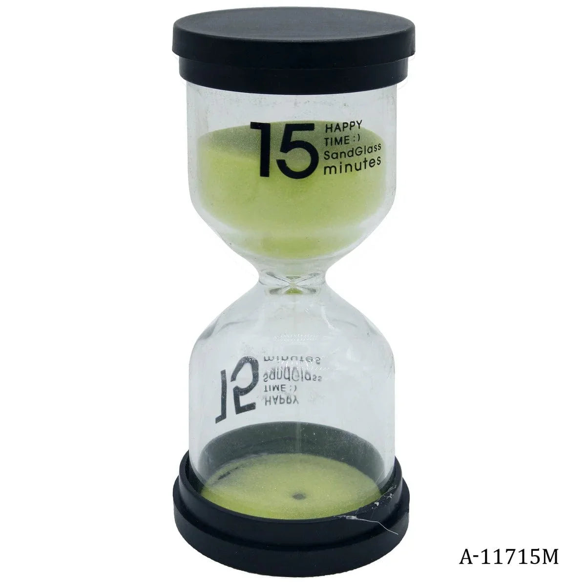 Sand Timer Plastic Round Glass 15 Minute A-11715M – Inkarto