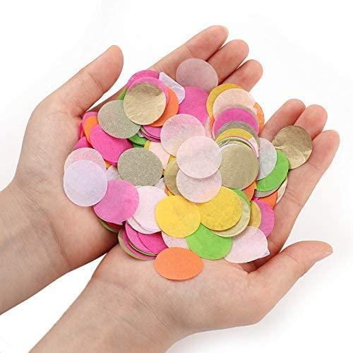 pastel confetti decor cutouts rounds - 15 Grams packing